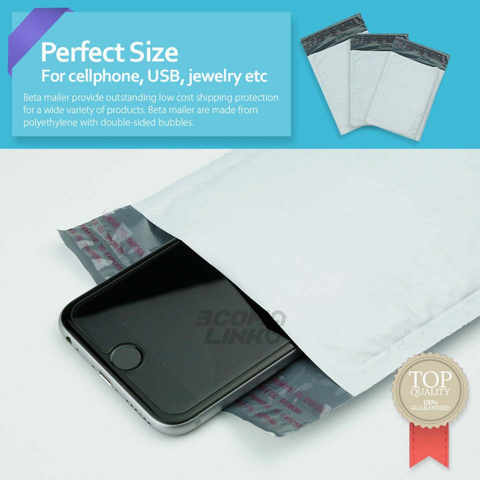4x6 inch poly Self Seal Bubble Mailer Padded Envelope #0000 25 ...
