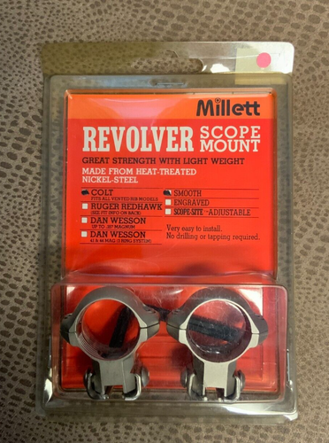 Millett Revolver Scope Mount Colt Smooth Nickel Finish | eBay