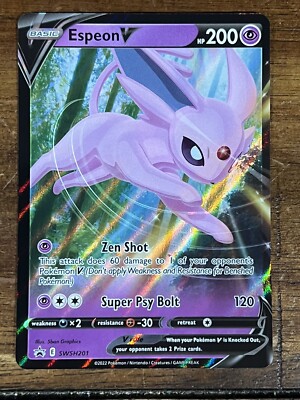 Espeon V SWSH Black Star Promos SWSH201 Holo Promo Pokémon TCG | eBay