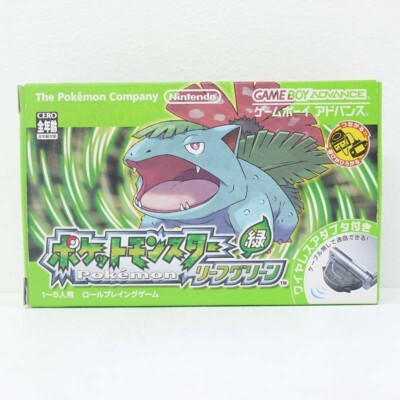 Nintendo Pokemon Leaf Green Game Boy Advance GBA | Wireless Adapter ...