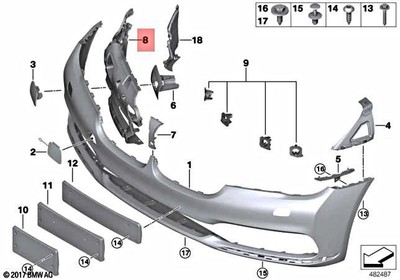 Genuine BMW Alpina B7 G11 G12 725d 725Ld 730d Support Fog Lamp Left ...