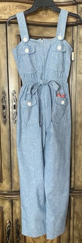 VTG 70s JCPenney Chambray Denim Romper NWT Size 9 Deadstock w/Receipt ...