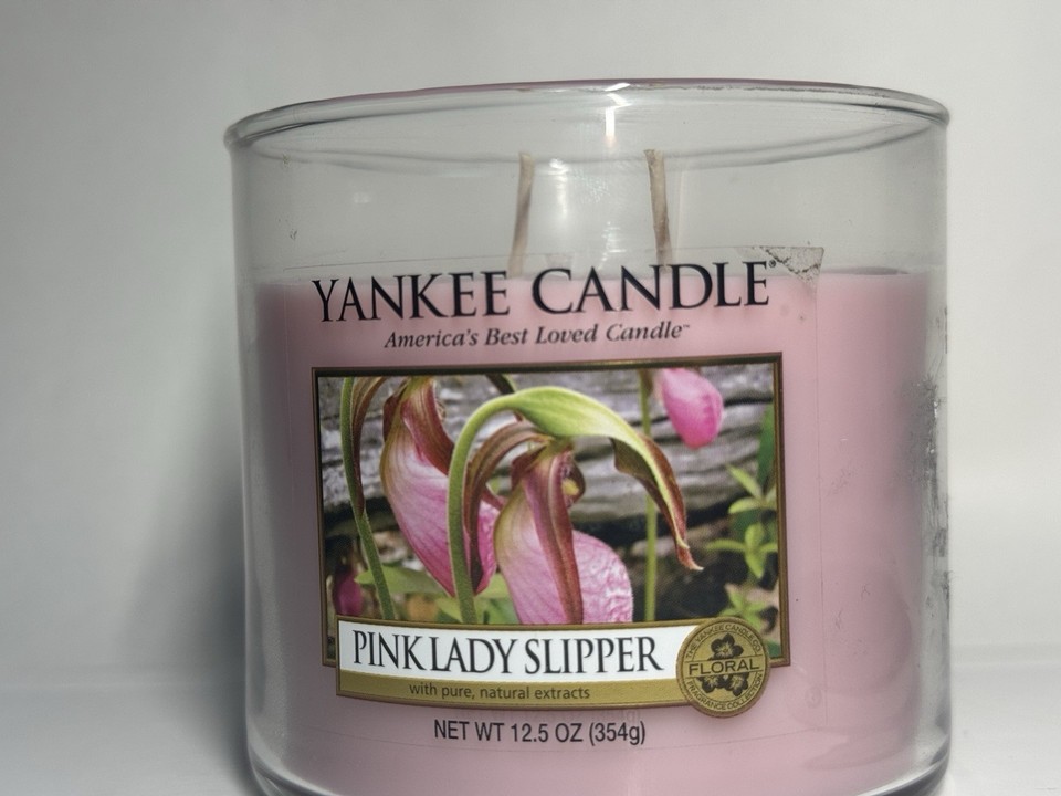 Yankee Candle Pink Lady Slipper 2 Wick - Classic Label - NEW HTF | eBay