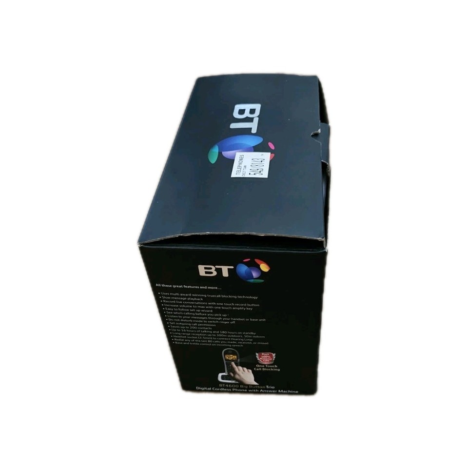 BT 4600 Trio Digital Cordless Phone Big Button Answer Machine -USED ...
