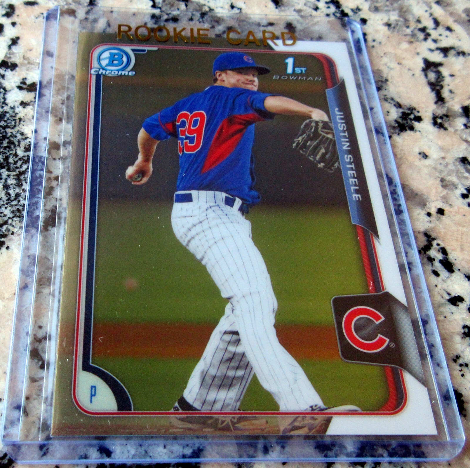 JUSTIN STEELE 2015 Bowman Chrome 1st TRUE Rookie Card RC Chicago Cubs ...