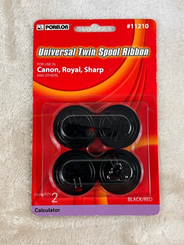 Porelon Twin Spool Black/Red Calculator Ribbon Ink 11210 2 Pack - New ...