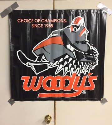 Woodys Stud BANNER 36"X36" Skidoo, Arctic Cat, Polaris, Yamaha | eBay
