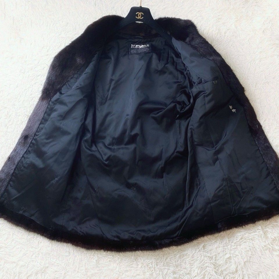 Rare Level EMBA High Quality Mink Fur Coat Mid Length Fur Coat | eBay