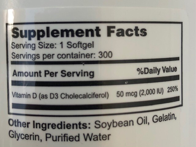 Nu-health Vitamin D3 2000 iu 300 softgels 25077306855| eBay