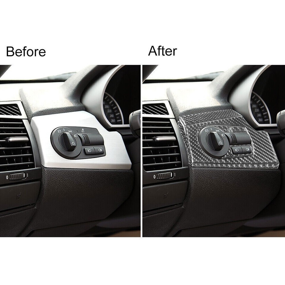 6Pcs Carbon Fiber Driver Side Front Dash Cover Trim For BMW Z4 E85 2003 ...