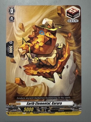 CARDFIGHT VANGUARD EARTH ELEMENTAL GARARA (DRAW TRIGGER) DZ-BT01/144EN ...