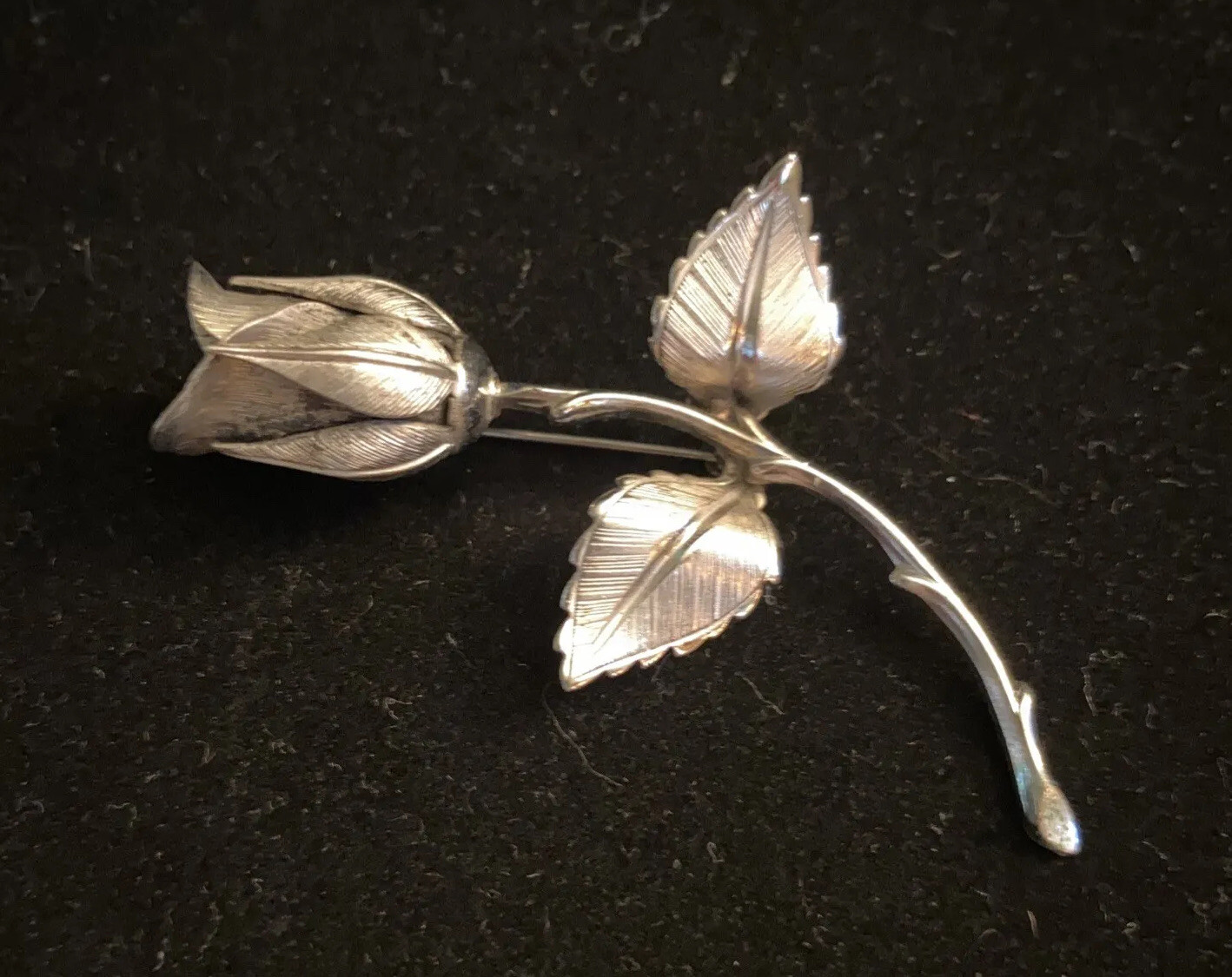 Vtg 1950’s 3D Giovanni Single Rose Flower Brooch pin … - Gem