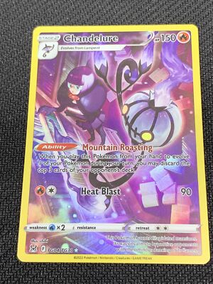 Pokemon Chandelure TG04/TG30 Full Art Lost Origin Trainer Gallery New ...