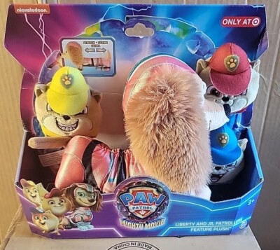☀️ PAW PATROL Mighty Movie LIBERTY & JR. PATROLLERS Tot Mini Nano Plush ...