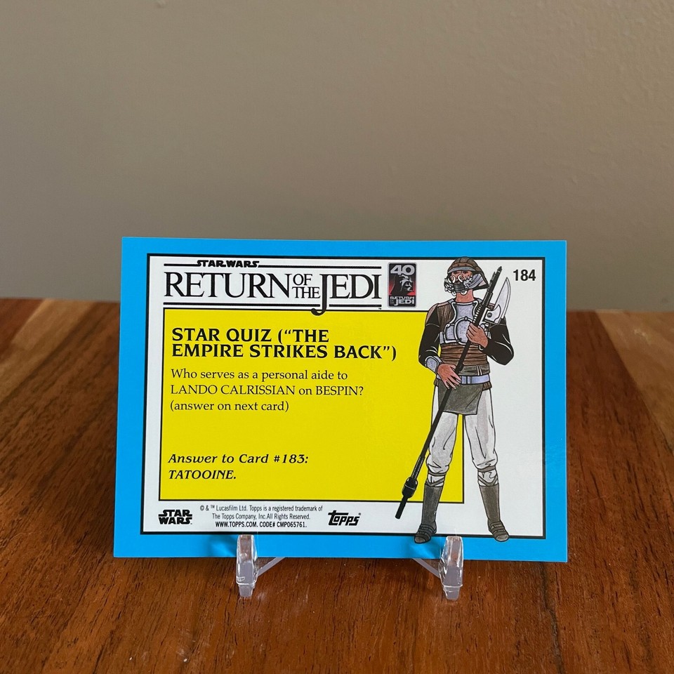 2023 Topps Chrome Sapphire Star Wars Return Of The Jedi Lead Singer Sy ...