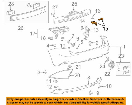 52158-53070 Toyota Support, rear bumper side, no.2 lh 5215853070, New ...