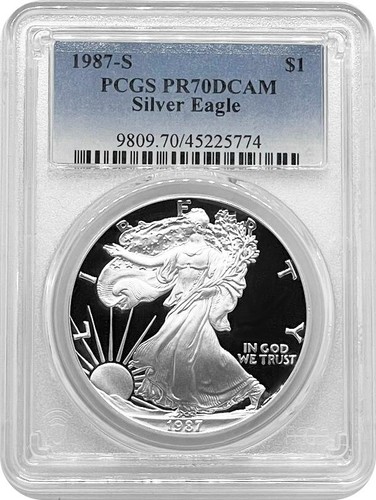 1987-S American Proof Silver Eagle one Dollar Coin PCGS PR70 DCAM | eBay