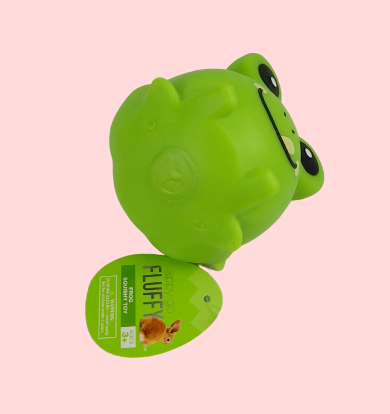 Frog Squishy Toy Figure Squeezable Toad Happy Go Fluffy Sand Buddies ...