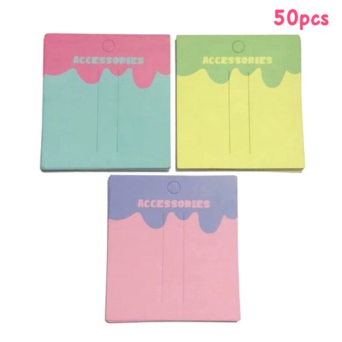 50Pcs Colour Hangable Hair Clip Paper Cards Hairpin Tag Holder DIY ...