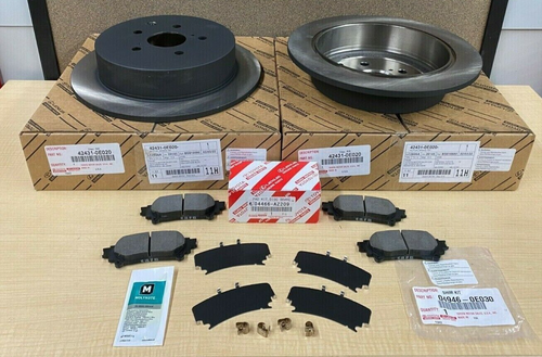 OEM 2011-2020 TOYOTA SIENNA REAR BRAKE ROTORS, TCMC PADS & OEM SHIMS | eBay