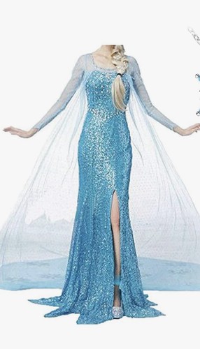 Disney Princess Frozen 2 Elsa Blue Halloween Costume Or Cosplay Womans ...