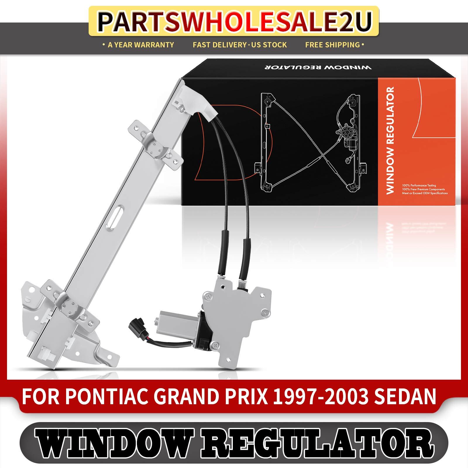 Front Left Power Window Regulator with Motor for Pontiac Grand Prix 97 ...