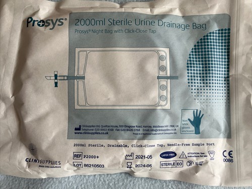 Prosys 2000ml Urine Drainage / Night Bags PH200” CE0086 Unused Unopened ...