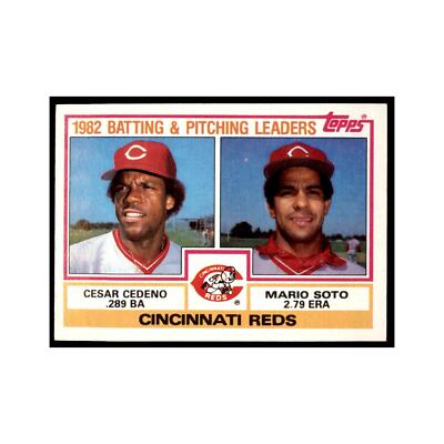1983 Topps Reds Team Leaders - Cesar Cedeno/Mario Soto Baseball Cards ...