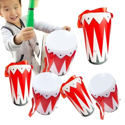 Red Inflatable Instrument Toys Drum Rock and Roll Inflatable Drum ...