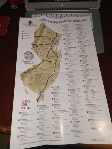 New Jersey Wine Country Map & Brochure...Wineries | eBay