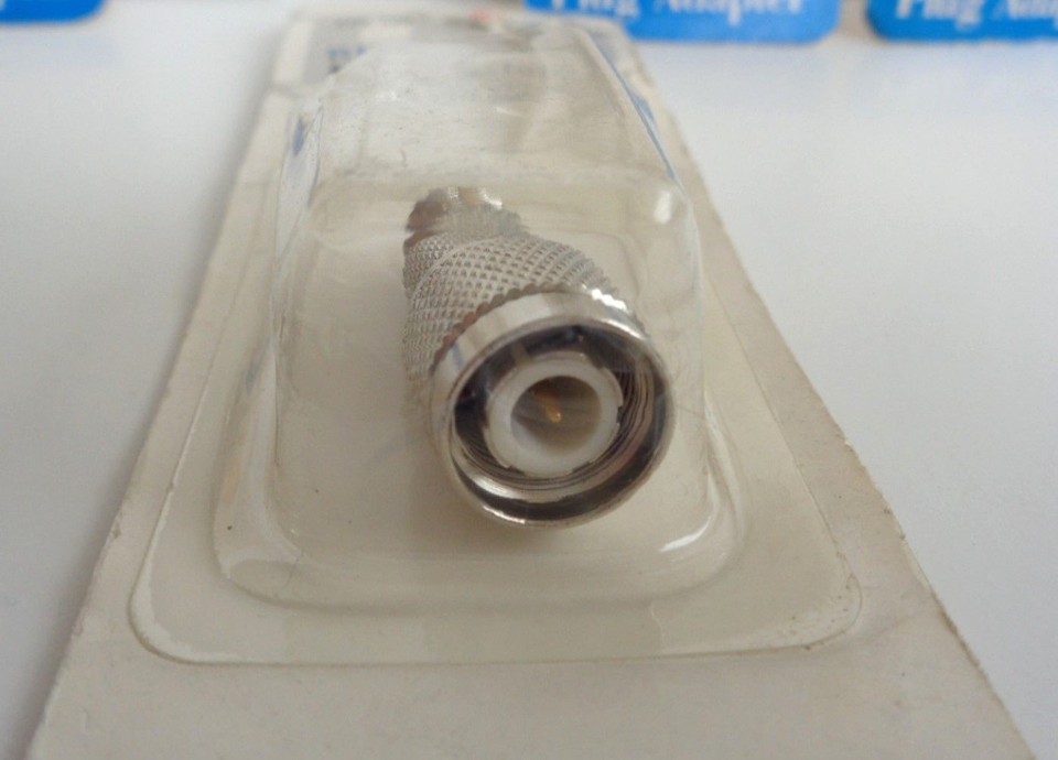 5 Radio Shack RF Plug Adapter Accepts TNC Female; Fits Mini UHF Male ...