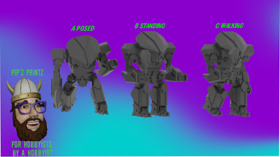 NTL Neanderthal Alternate Mech Model For Battletech 6mm-10mm-15mm | eBay