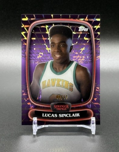 RARE 2025 Topps Stranger Things High Tek Lucas Sinclair Purple 4/11 | eBay