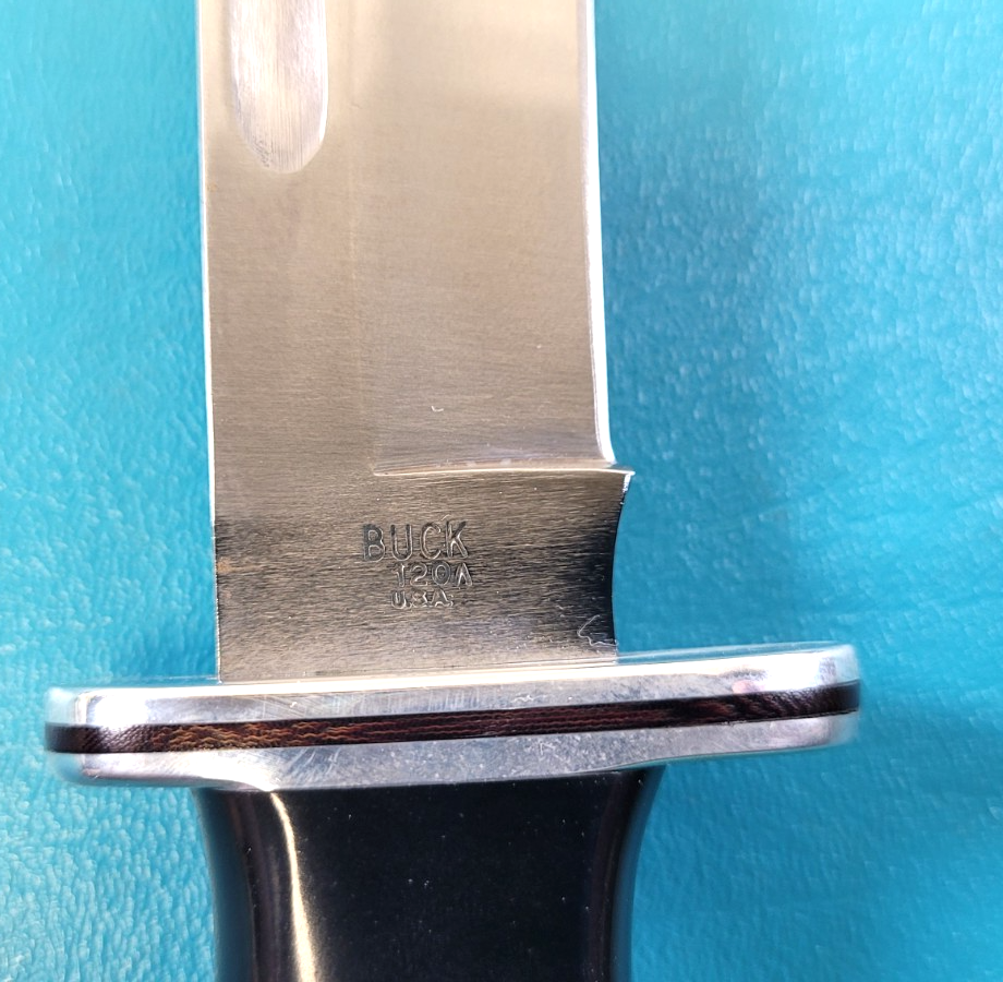 Mint Buck GENERAL Model 120 Large Hunting Knife + Sheath & Box c. 1988 ...