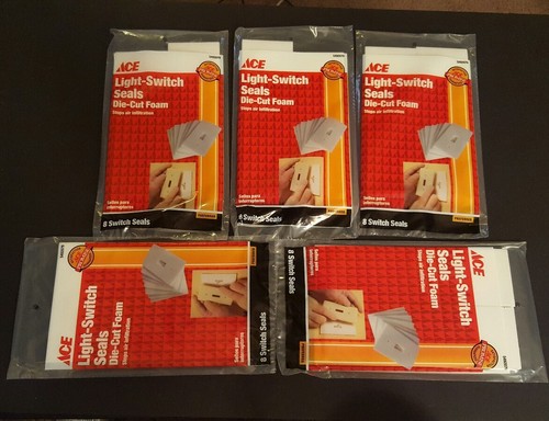 LOT OF 40 Ace Light Switch Seals Die-Cut Foam 5 Packages of 8 | eBay