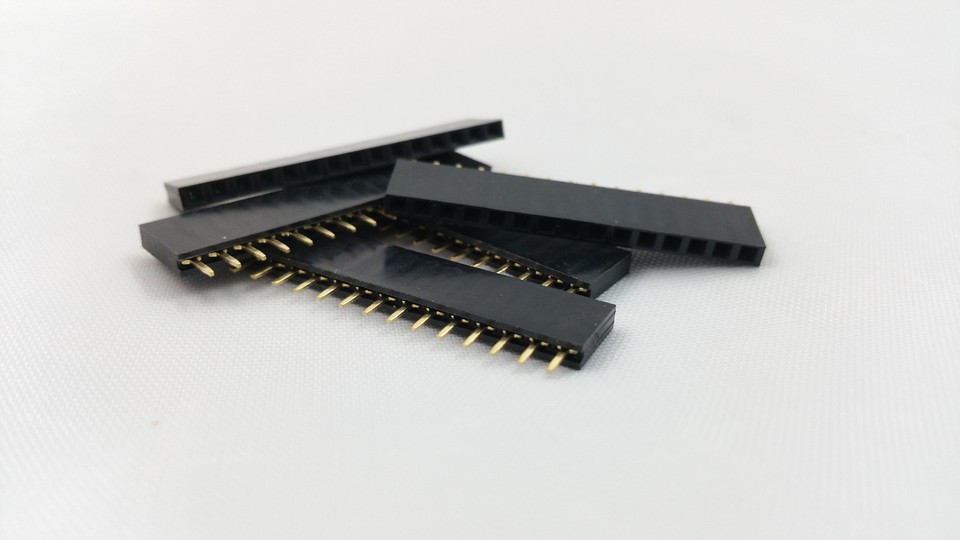 10Pcs 2.54mm Pitch 0.1 1x15 15 Pin 15p Female Dupont Header Arduino ...