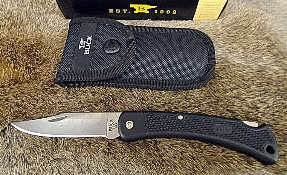 Buck 110 Folding Hunter LT Lock Back Knife w/ Sheath #0110BKSLT-B ...
