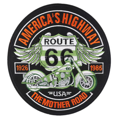 America's Highway Route 66 road Large Embroidered Iron on/Sew on ...