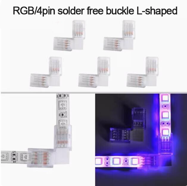 5/10pcs RGB light strip connector / connecting wire fixing clip quick ...