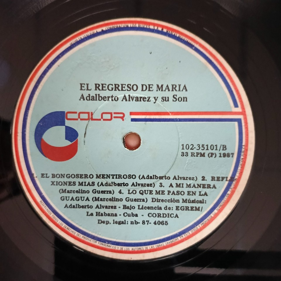 Adalberto Alvarez Y Su Son ‎– El Regreso De Maria [1987] Vinyl LP ...