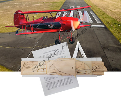 GREAT LAKES TRAINER 40" Wingspan RC Airplane Kit Laser Cut Balsa & Ply ...