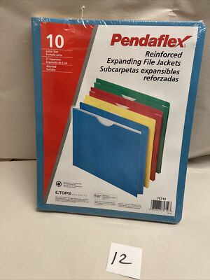 Pendaflex Reinforced 2" Expansion File Jackets, Assorted Colors, Letter ...