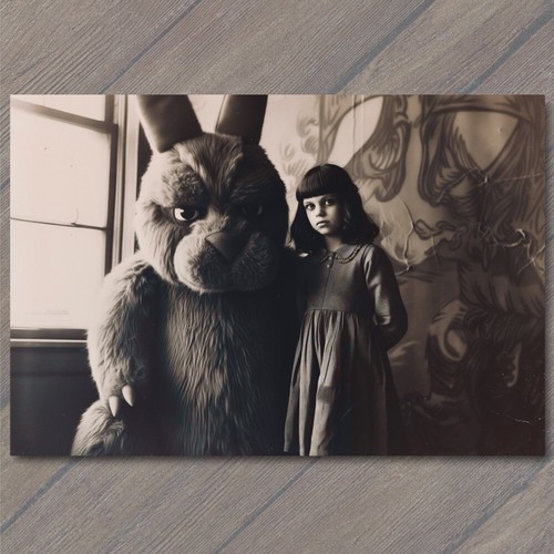 5x7" Girl Monster Weird Creepy Imaginary Friend Nightmare Scary Unusual ...