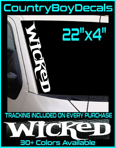 WICKED 22" Vinyl Decal Sticker JDM Car Diesel Truck Turbo Boost Lifted ...