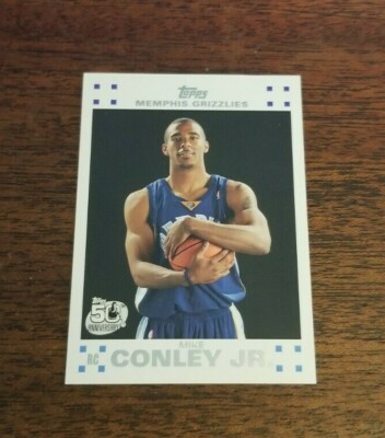 2007 Topps Mike Conley Jr. RC #4 White Border Rookie Memphis Grizzlies ...