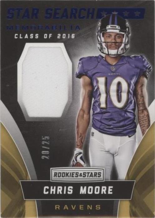 2016 Panini Rookies & Stars - Star Search Memorabilia Chris Moore #33 ...