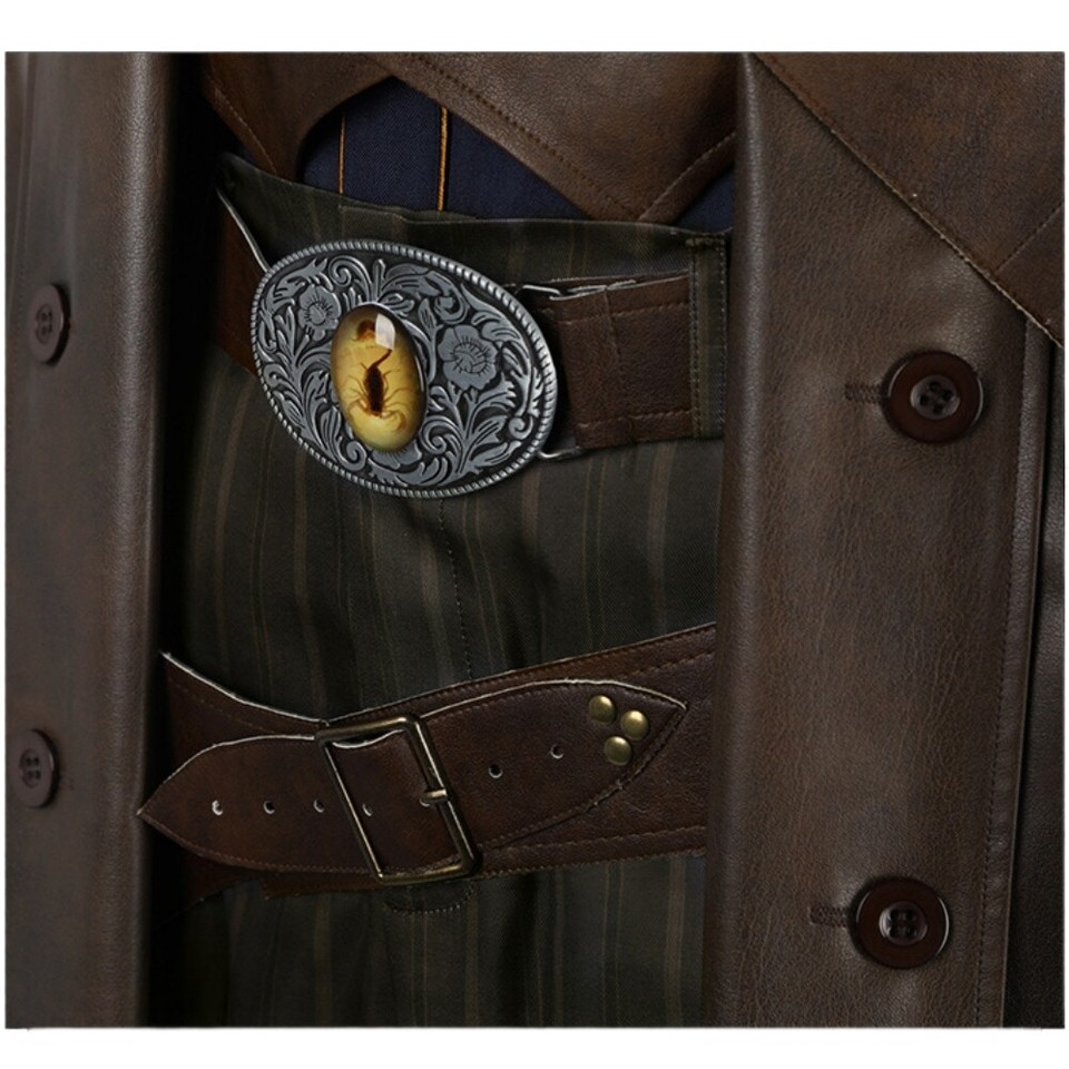 Xcoser Fallout The Ghoul Cosplay Costume Hat Belt Accessories Full Set ...