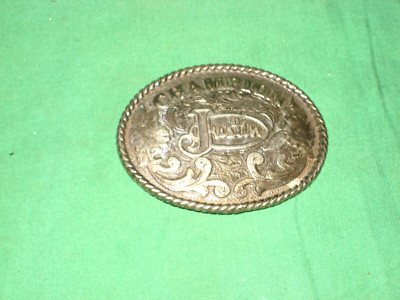 VINTAGE JUSTIN CHAMPION RODEO BUCKLE - SMALL - JUSTIN BOOTS - MUTTON ...