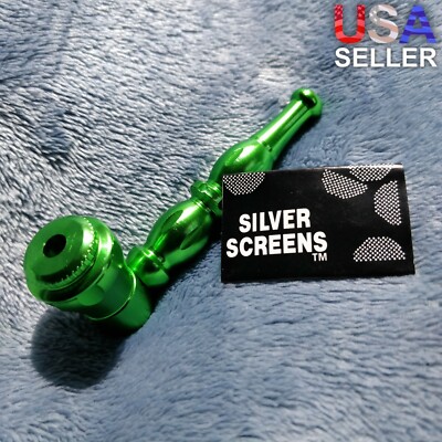 NEW Small Green Stylish Smoking Pipe Tobacco Herb Portable Metal Pocket ...