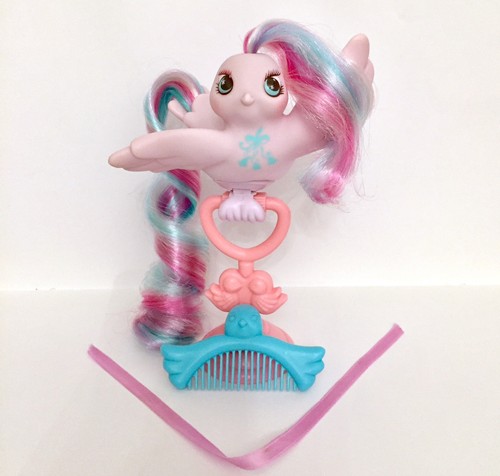 Vintage 80s Fairy Tails Bird Tinsel Tails Set With Perch Comb Ribbon ...